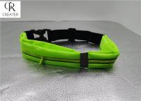 China Reflective Waterproof Running Waist Bag Light Blue Two Pockets 25-44 Inch Adjustable for sale