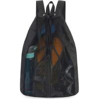China Custom Foldable Drawstring Gym Backpack 48x42cm Canvas Black for Sports Dance Swimming for sale