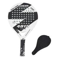 China 3K Carbon Fiber Padel Racket 365g EVA Foam Core Custom Grip Round Shape 26.5x26cm for sale