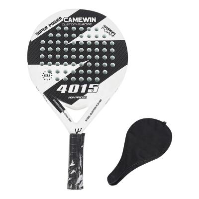 China 3K Carbon Fiber Padel Racket 365g EVA Foam Core Custom Grip Round Shape 26.5x26cm for sale