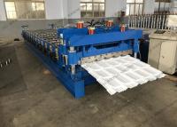 China PLC Metal Roof Panel Roll Forming Machine 80mm Shaft 5.5kw Hydraulic Cutting for sale
