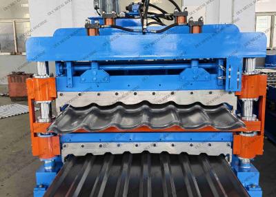 China 3 Phase 7.5kw 1250mm Double Layer Corrugated Sheet Metal Roof Forming Machine for sale