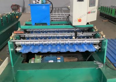 China PLC Trapezoidal Roll Forming Machine 0.3-0.8mm for Galvanized Steel Roofing for sale
