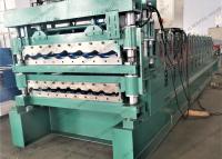 China 220V Double Roll Forming Machine PLC 5.5KW Metal Roofing Roll Former for sale