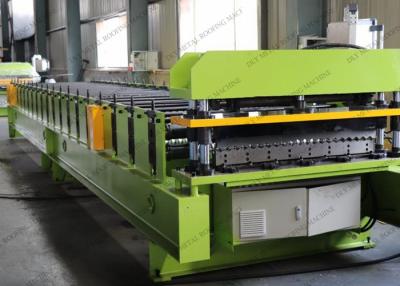 China Hydraulic Cutting 380V PLC Corrugated Roofing Machine 15 Stations 80mm Shaft for sale