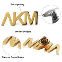 China Custom 3D Embossed Metal Name Badge Lapel Pin Zinc Alloy Brass 2mm Thick for Suit Uniform Corporate Branding for sale