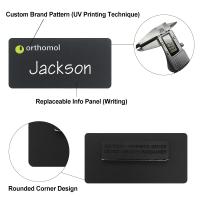 China Custom Reusable Blackboard Name Badge 1.5mm Water Resistant Chalkboard Name Tags Eco Friendly for sale