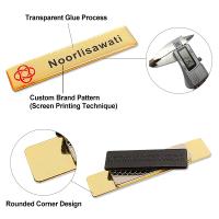 China Custom Laser Engraved Metal Name Badges 2mm Thick Epoxy Coated Corrosion Resistant for Corporate Use for sale
