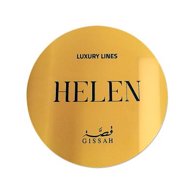 China Custom ABS Plastic Gold Finish Label Tags Laser Engraving Reusable for Schools Uniforms 1.2mm for sale