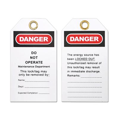 China Waterproof Plastic Tag Labels White Plastic Inspection Tags Tear Resistant for sale