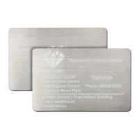 China Custom Metal Business Cards Brushed Finish Laser Engraved 85x54mm Stainless Steel Gold Silver Black for sale