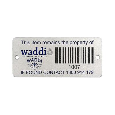 China Custom Aluminum Asset Tags Fireproof Metal Equipment Tags Corrosion Resistant 1-3mm Thick for sale