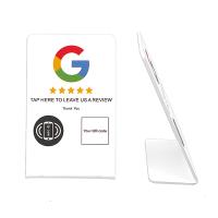 China White / Black NFC Display Stand Acrylic QR Display Stand For Public Use for sale