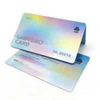 China Custom Hologram PVC Plastic Business Cards 85x54mm Embossed Waterproof Scratch Resistant for sale