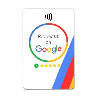 China Custom NFC Business Card PVC 85x54mm with 213 215 216 Chip for Google Review for sale