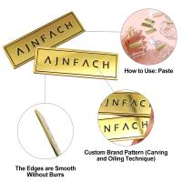 China Self Adhesive 3D Embossed Aluminum Labels Gold 1-2mm Thick for Perfume Bottles for sale