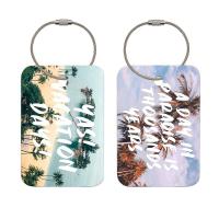 China Custom Printed Aluminum Luggage Tag 70x10.1mm Scratch Resistant Double Side Sublimation for sale