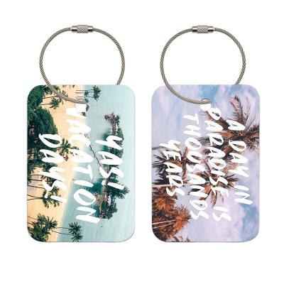 China Custom Printed Aluminum Luggage Tag 70x10.1mm Scratch Resistant Double Side Sublimation for sale