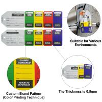 China Custom Flange Management Tags Tear Resistant Flange Torque Tags Waterproof for sale