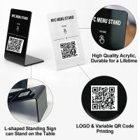 China White / Black NFC Display Stand Acrylic QR Display Stand For Public Use for sale