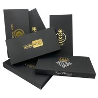 China Custom Black Metal Business Gift Cards with Gloss Matte Finish 300g Paper for sale