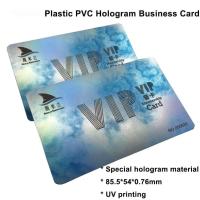 China Custom Hologram PVC Plastic Business Cards 85x54mm Embossed Waterproof Scratch Resistant for sale