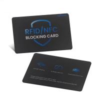 China Custom RFID NFC PVC Blocking Card 85x54mm Waterproof Anti Tear Silk Screen Business Card for sale