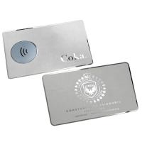 China Custom RFID Metal NFC Business Card Stainless Steel Mirror Finish 85x54mm for sale