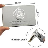 China Custom RFID Metal NFC Business Card Stainless Steel Mirror Finish 85x54mm for sale