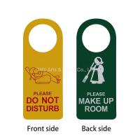 China Custom Waterproof Plastic Do Not Disturb Door Hanger Tag 0.3-1mm Thickness Digital Printing for Hotel Room for sale