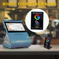 China Custom Acrylic Google Review NFC Stand 105x72mm Restaurant Table Display for Hotel for sale
