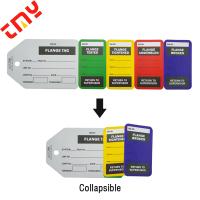 China Custom PVC Flange Management Tag Waterproof Tear Resistant 10.3x2.8 inch Security Key Tag for sale
