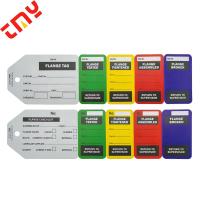 China Custom PVC Flange Management Tag Waterproof Tear Resistant 10.3x2.8 inch Security Key Tag for sale