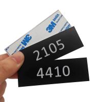 China Custom 1.2mm ABS Plastic Labels Blank CNC Laser Engraving Nameplates with Adhesive Backing or Holes for sale