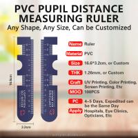 China Custom Plastic PD Ruler 14cm Flexible Anti-Tear Optician Pupillary Distance Measuring Tool for sale