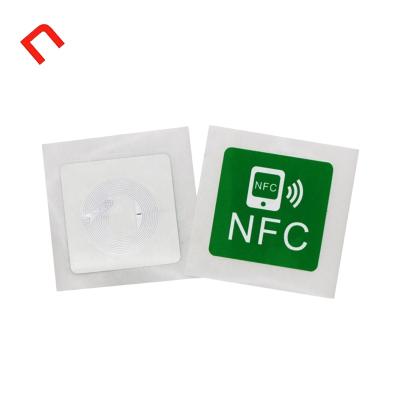 China Custom Water Resistant UHF NFC Smart Tag Label Sticker 40mm 50mm for Social Media Contact for sale