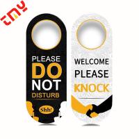 China Custom Plastic Do Not Disturb Sign 110x70mm Waterproof Hotel Room Door Hanger for sale
