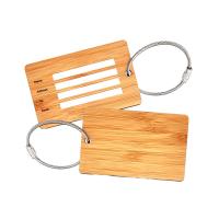 China Custom Engraveable Wooden Luggage Tag 110x70mm Durable Travel Label for Hotel Airplane Cruise for sale
