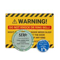 China Custom PVC Do Not Knock or Ring Bell Sign Weather-Resistant Outdoor Warning Label 0.3-1mm for sale