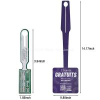 China Custom PVC Self-Locking Luggage Hang Tag 1.85x3.94in with Logo Print for Travel Identification for sale
