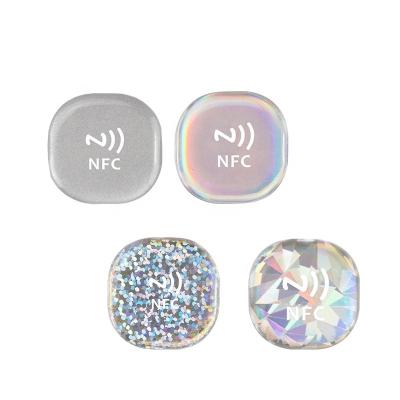 China Plastic Custom RFID NFC Tags 213 215 216 Waterproof Square Epoxy Anti-Metal for Contact Sharing for sale