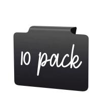 China Custom Plastic Kitchen Pantry Basket Labels Clips With Holder Rewritable Removable Black Labels For Storage Bin for sale