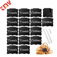 China Custom Plastic Kitchen Pantry Basket Labels Clips With Holder Rewritable Removable Black Labels For Storage Bin for sale