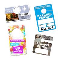 China Custom PVC Parking Permit Hang Tag Reusable Erasable 1.85x3.94in Red Green Blue for Handicap Temporary Access for sale