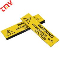 China Customize Engraved Plastic Abs Solar System Panels Warning Label Kit Tag High Voltage Pv Warning Safety Strong Self-Adhesive for sale