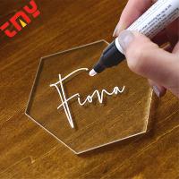 China Custom Acrylic Table Numbers Stand Name Place Cards 2mm Thickness Luxury Wedding Welcome Sign with Holder for sale