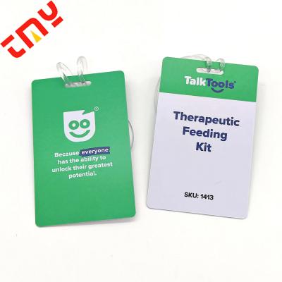 China Custom Hard Plastic PVC Luggage Label 110x70mm with Loop Rope Writable ID Tag for sale
