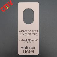 China Custom PVC Do Not Disturb Sign Hotel Door Hanger 240x85mm Digital Printing for sale