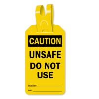 China Customized Vinyl Self-Locking Safety Tags 0.4-1mm Thick OSHA Compliant Grease-Proof Tear-Proof Writable Labels for sale