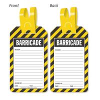 China Customized Vinyl Self-Locking Safety Tags 0.4-1mm Thick OSHA Compliant Grease-Proof Tear-Proof Writable Labels for sale